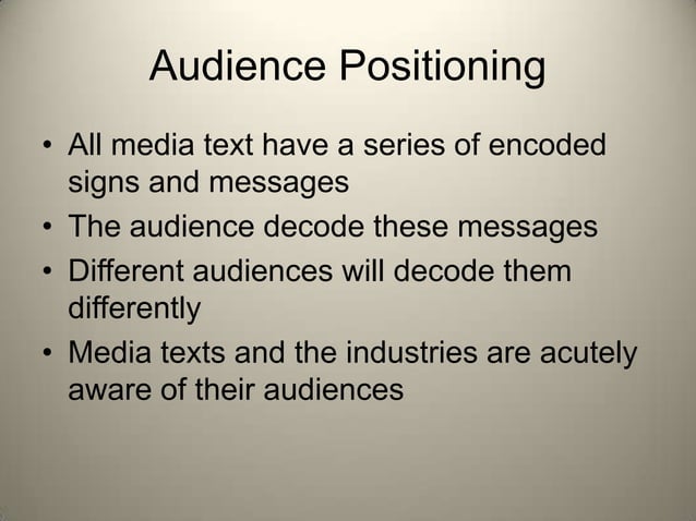 Audience positioning | PPTX