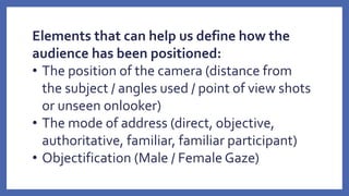Audience Positioning Unit 1 Representations | PPTX