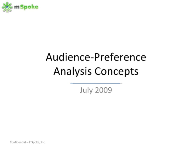Audience Preference Analysis Concepts | PPT
