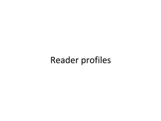 Audience profile and reader profile | PPT