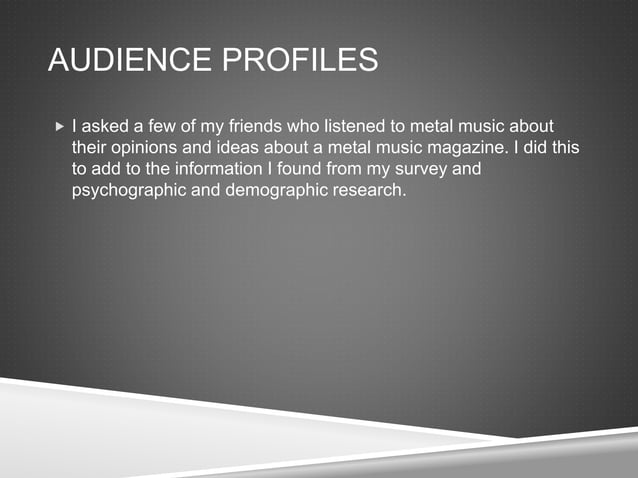 Audience profiles | PPT
