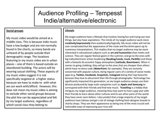 Audience profiling | PPT