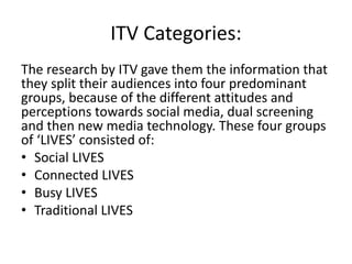 Audience Profiling - ITV | PPTX