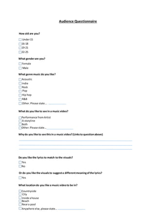 Audience questionnaire2 | PDF