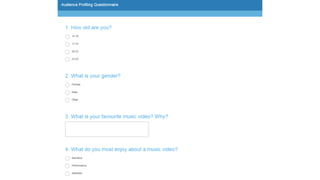 Audience Questionnaire Powerpoint | PPTX