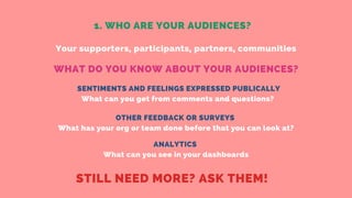 A look at audience research for your organisation | PPT