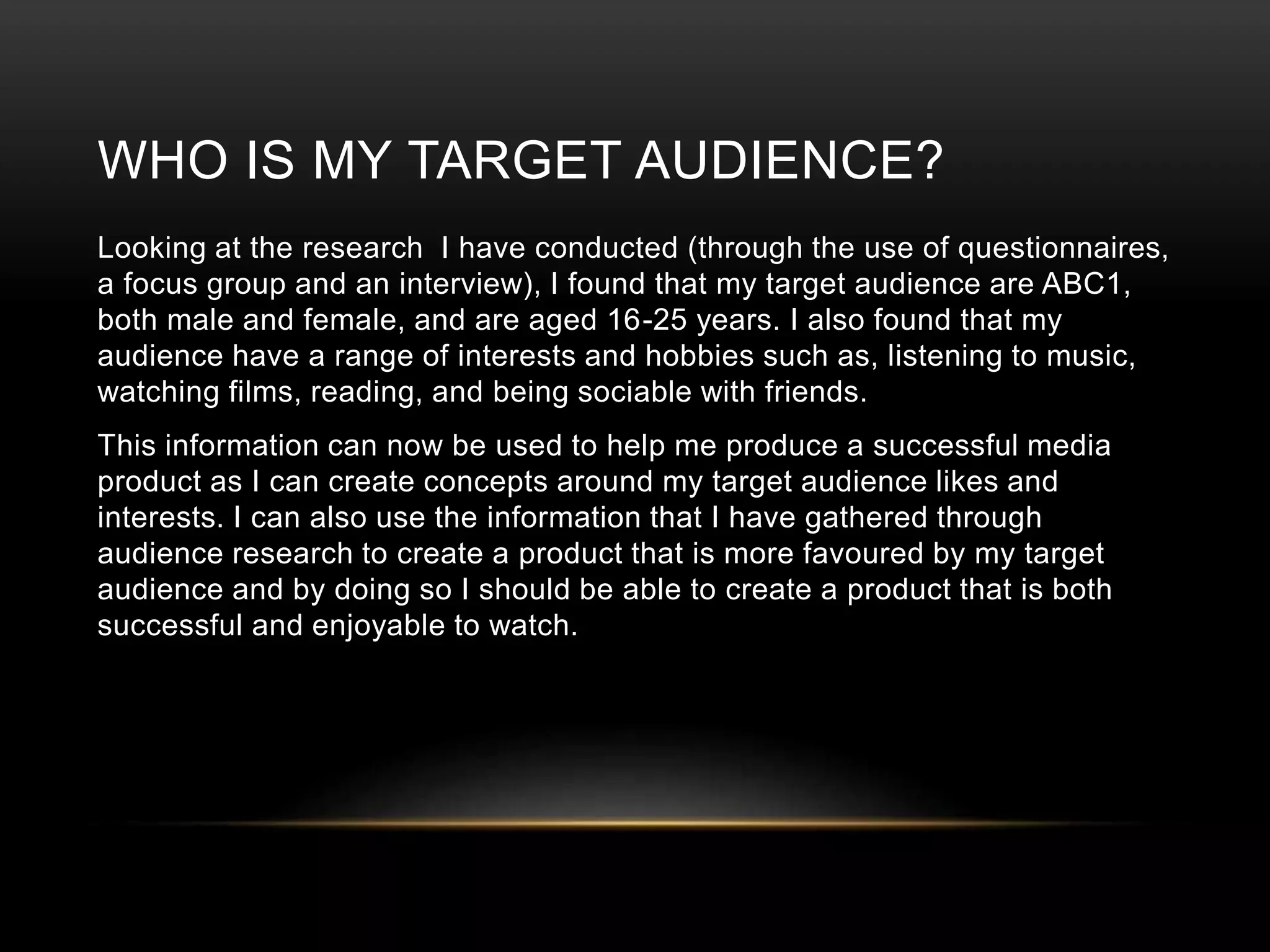Audience research evaluation | PPT