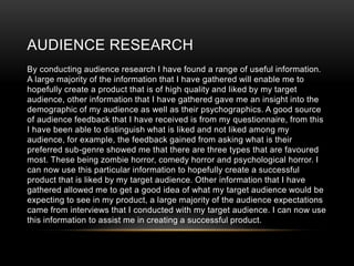 Audience research evaluation | PPT