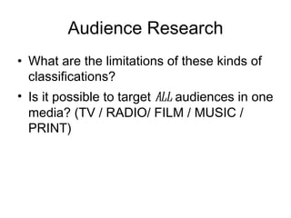 Audience research pp | PPT
