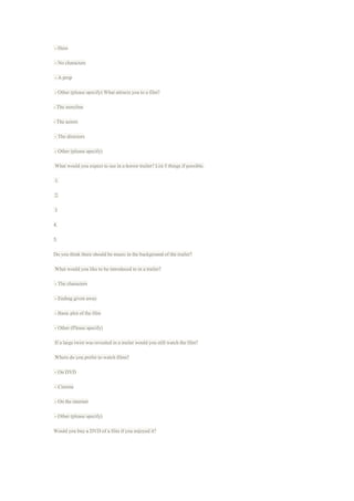 Audience research questionnaire | PDF