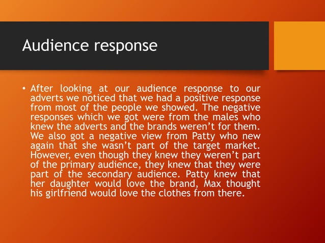 Audience response | PPT