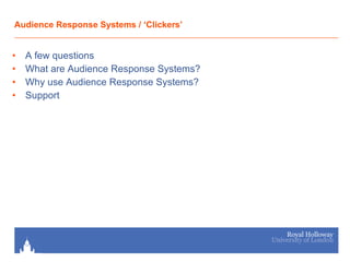 Audience response systems | PPS
