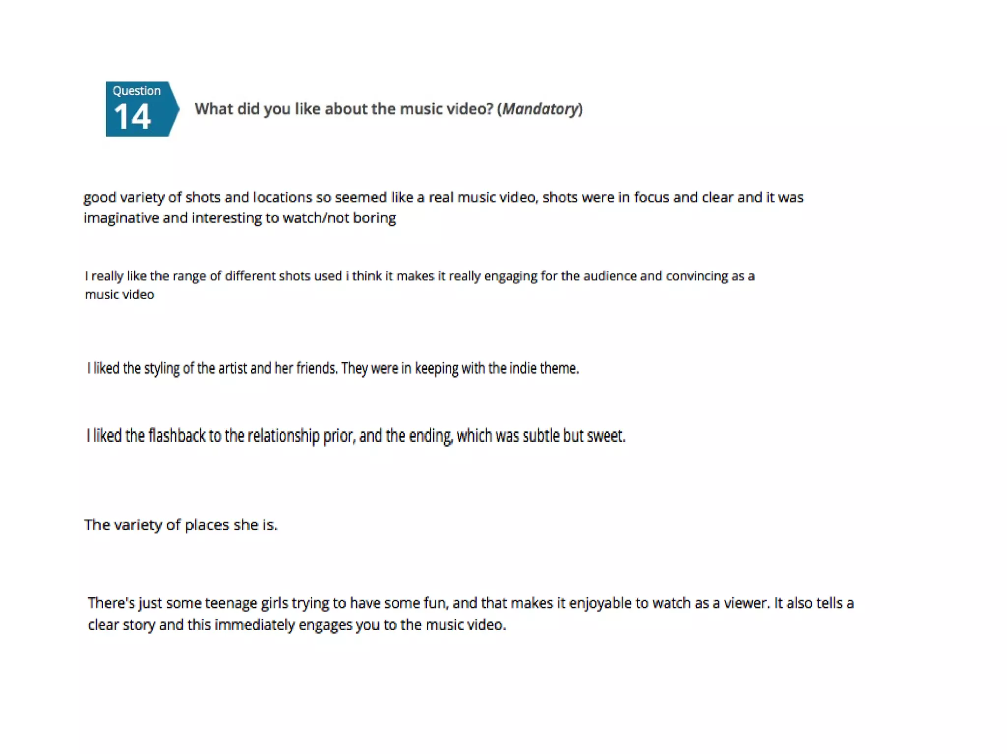 Rough cut feedback results - orange productions two | ODP