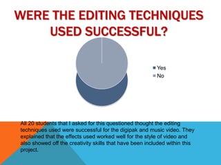 Audience survey – digipak and music advert | PPT