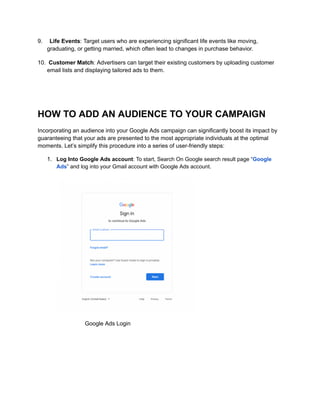 BEST WAY TO AUDIENCE TARGETING IN GOOGLE ADS | PDF