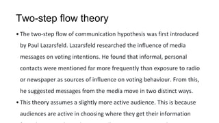Audience theories | PPTX