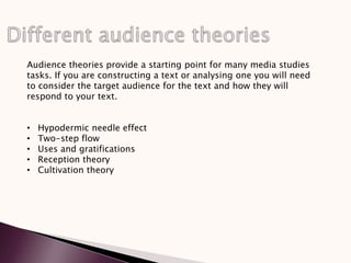 Audience theories (1) | PPT