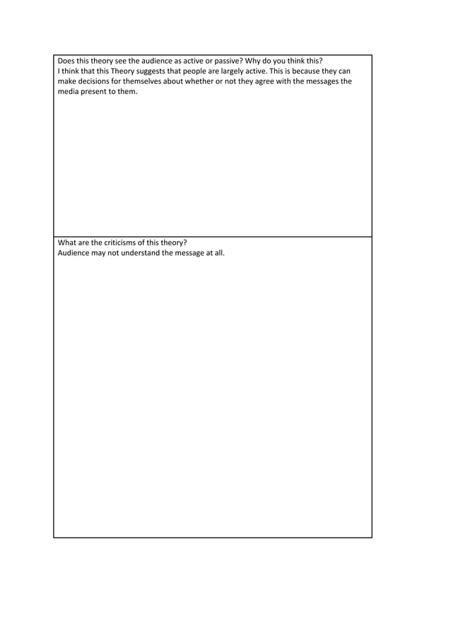 Audience Theories- Reception Theory | PDF