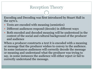 Audience theories slideshare | PPT