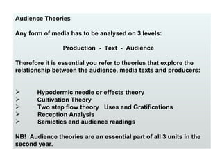 Audience theory | PPT