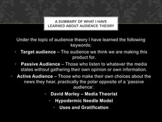 AS Media Research: Audience Theory | PPT