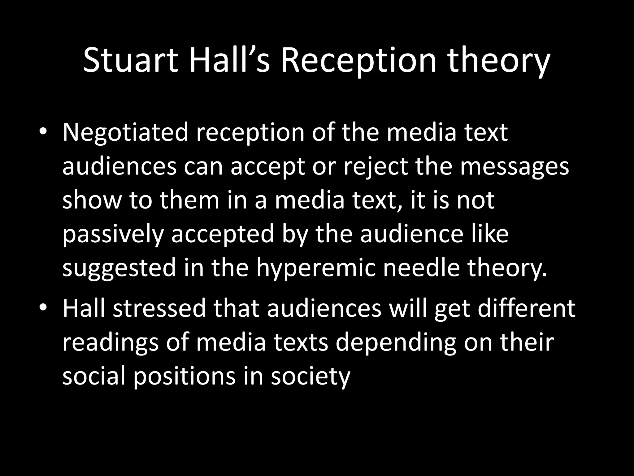 Audience theory | PPTX