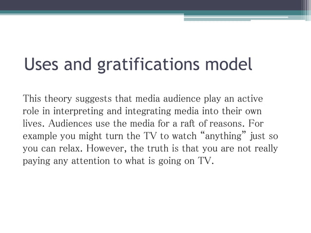 Audience theory | PPTX