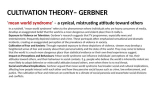 AUDIENCE THEORY - GERBNER CULTIVATION THEORY | PPT