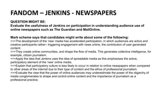 AUDIENCE THEORY -- FANDOM -- JENKINS.pptx
