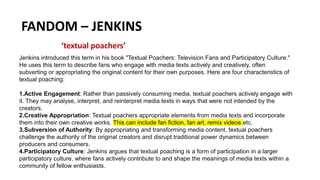 AUDIENCE THEORY -- FANDOM -- JENKINS.pptx