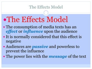Audience theory powerpoint | PPT