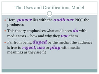 A2 Media Studies Audience theory | PPT