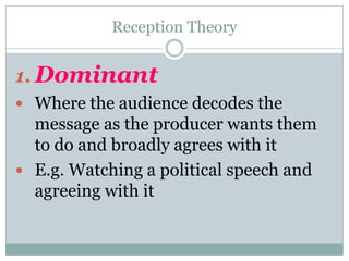 A2 Media Studies Audience theory | PPT