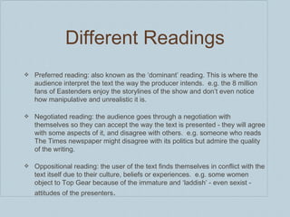 Audience theory summary | PPT