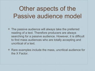 Audience theory summary | PPT