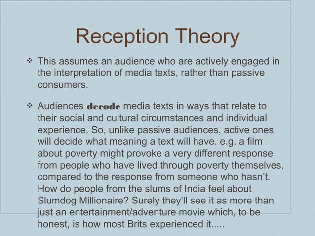 Audience theory summary | PPT