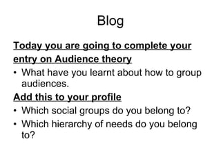 Audience theory task1 | PPT
