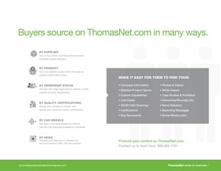 The ThomasNet Audience | PPT