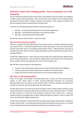 Audinate avb white paper v1.2 | PDF