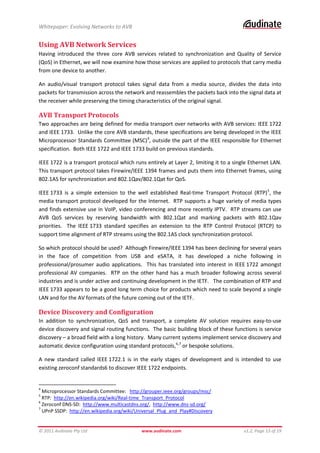 Audinate avb white paper v1.2 | PDF