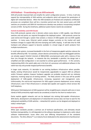 Audinate avb white paper v1.2 | PDF