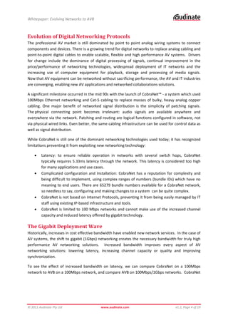 Audinate avb white paper v1.2 | PDF
