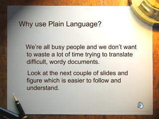Plain English Overview | PPT