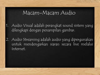 Audio (teknik audio visual) | PPT