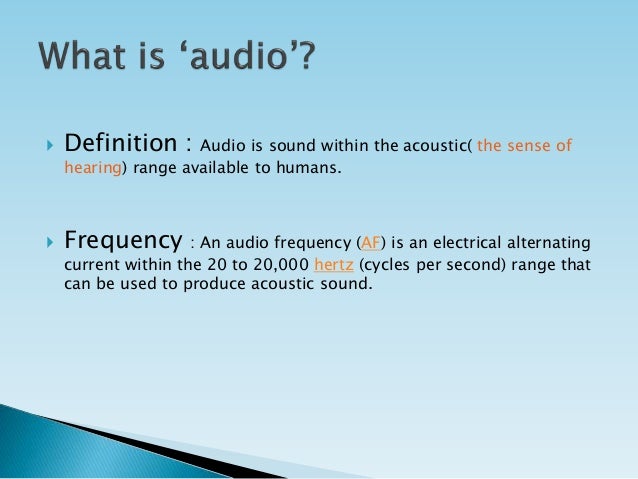 Definition Audio