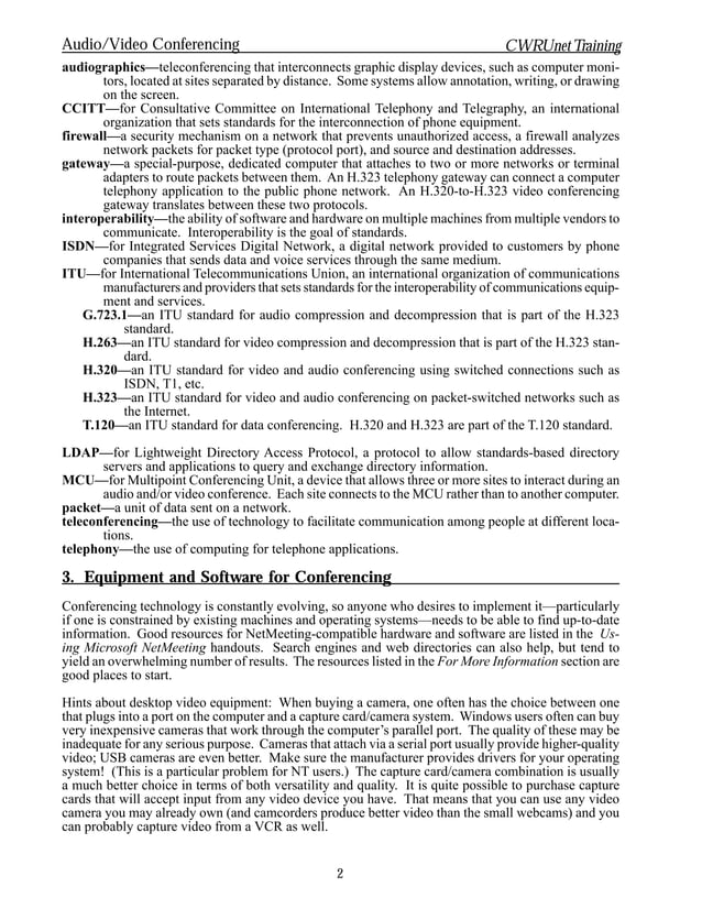 Audio and Video Conferencing | PDF