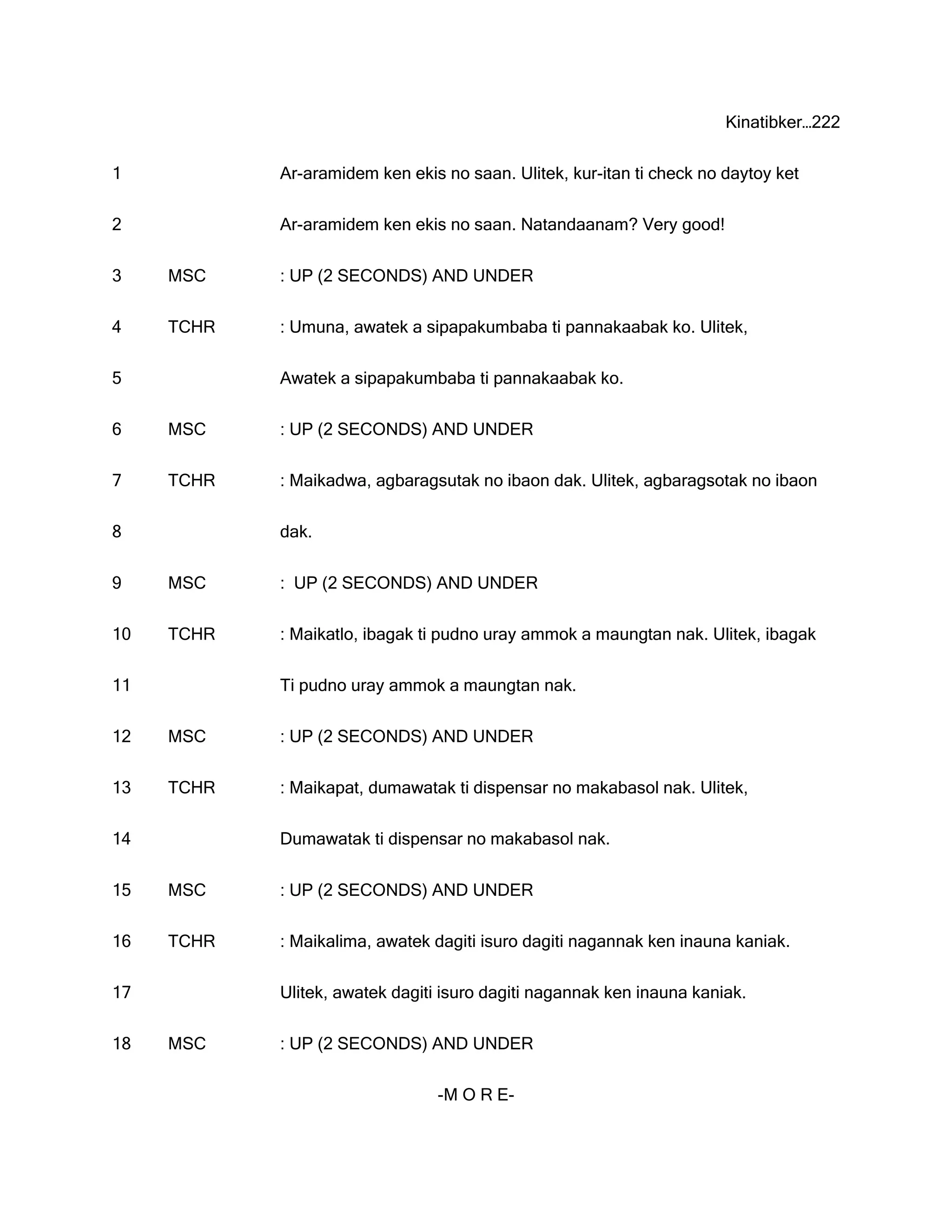 Audio based script ilokano | PDF