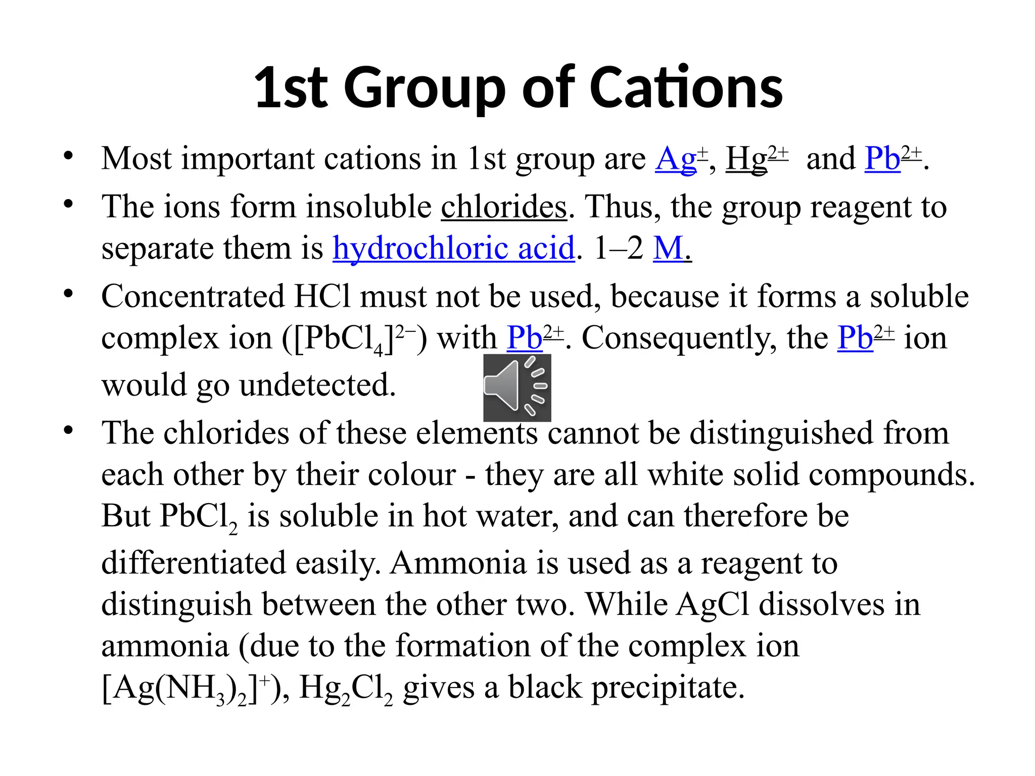 AUDIO -CHM 102--MODULE 1 --QUALITATIVE ANALYSIS.pptx | Chemistry | Science