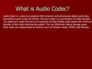 Audio Codec | PPT