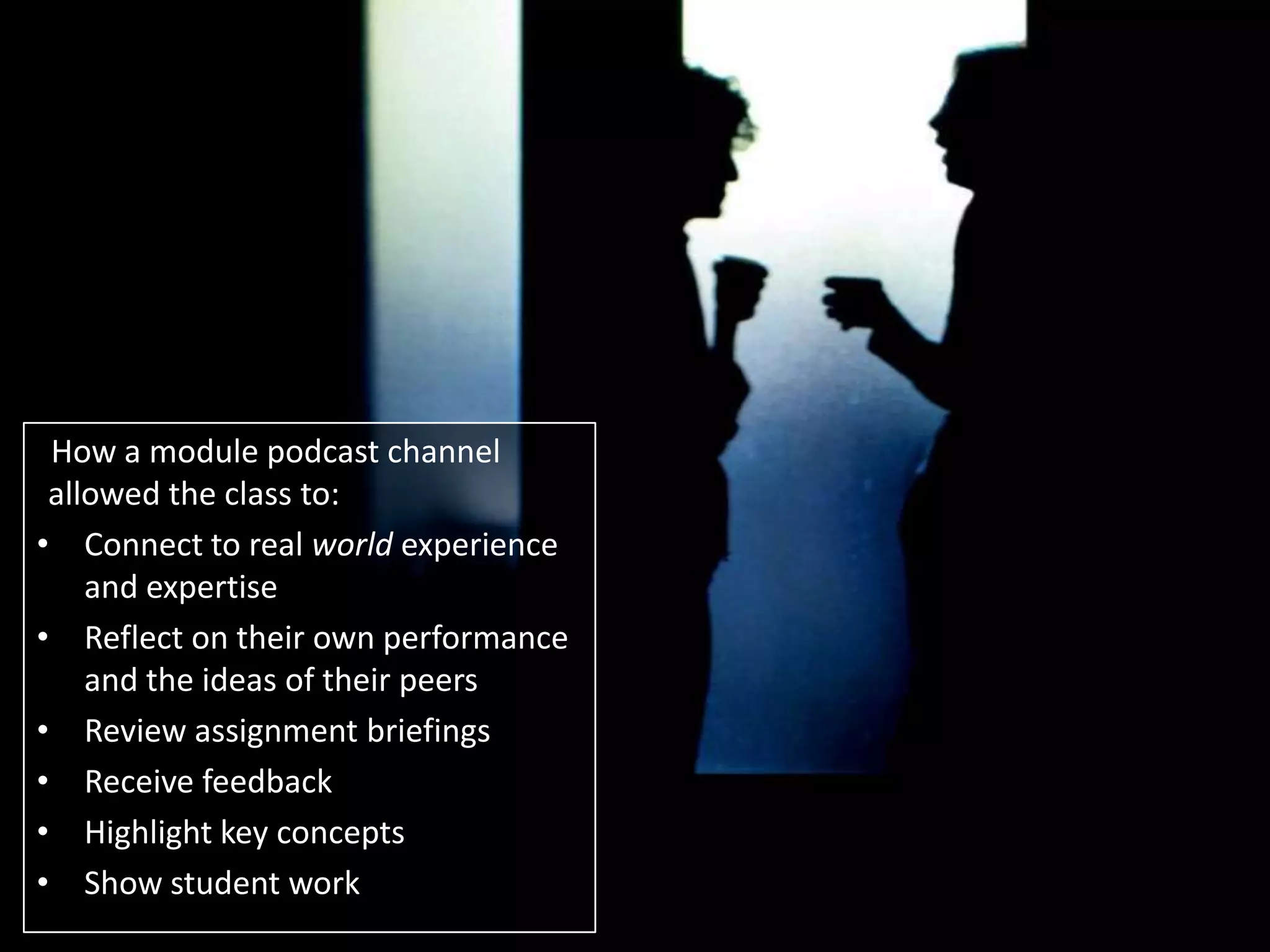 Audio enhanced learning environment | PPTX